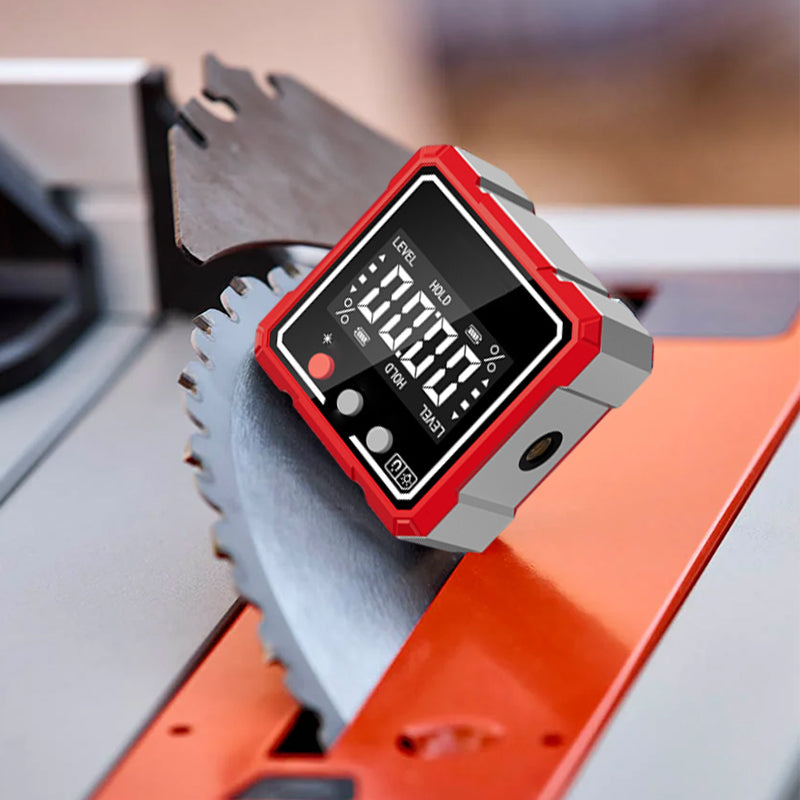 Vinkelmåler med magnetisk laser og digitalt vater – oslowind